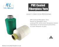China Smoothness PVC Coating Fiberglass Yarn 89 Tex 0.25mm 0.28mm 0.33mm Dia for sale