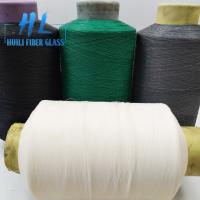 China 89tex PVC Coated Fiberglass Yarn Fire Resistant Yellow Red Green Grey Black for sale