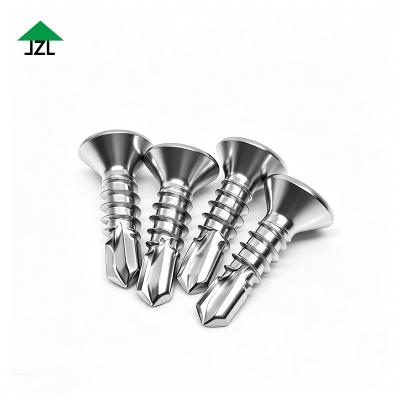 China Factory 410 Cross Countersunk Head Drilling Screws Cross Flat Head Self-tapping Self-drilling Dovetail Screws for sale