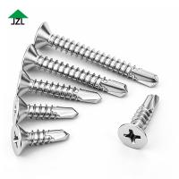 China 410 Stainless Steel Countersunk Head Drill Tail Screws 304 Phillips Flat Head Self-Tapping Self-Drilling Color Steel Tile Bolts for sale