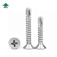 China 410 Stainless Steel Countersunk Head Drill Tail Screws 304 Phillips Flat Head Self-Tapping Self-Drilling Color Steel Tile Bolts for sale