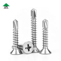 China 410 Stainless Steel Countersunk Head Drill Tail Screws 304 Phillips Flat Head Self-Tapping Self-Drilling Color Steel Tile Bolts for sale