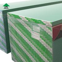 China Premium 9mm Water Resistant Gypsum Plasterboard 2440x1220mm Green Board Mold Proof and Eco Friendly for Wet Areas for sale