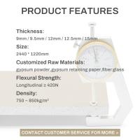 China Regular Gypsum Board 12mm Standard Plasterboard for Interior Wall and Ceiling Decoration for sale