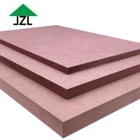 China JZL 1220x2440x18mm Red Flame Retardant Fire Proof MDF Board Manufactures for sale