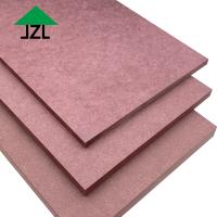 China JZL 1220x2440x18mm Red Flame Retardant Fire Proof MDF Board Manufactures for sale