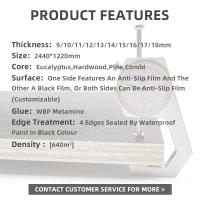 China Anti slip Wire Mesh Film Faced Plywood Concrete Formwork Biz Standard Waterproof Black Film for sale