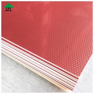 China Black Anti/non slip Marine Film Faced Hexagon Pattern Slip-resistant Plywood for Sale for sale