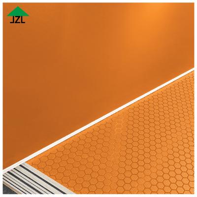 China Anti-slip Film Faced Stage Plywood Hexa/ Mesh Marine Eucalyptus Core Formwork for Flooring for sale