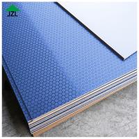 China Hex Hexagon Pattern Birch Eucalyptus Poplar Anti-slip Film Faced Black E1 Water Resistant Veneer Boards Marine Stage Plywood for sale