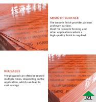 China Marino 22mm Film Faced Polished Bamboo Shuttering Board for Outdoor Building Projects E1 Emission First-Class Quality for sale