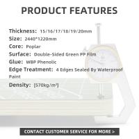 China Biz Standard pp Plastic Plywood Sheet 12mm, 15mm, 18mm Waterproof Plywood Biz Standard pp Plastic Film Faced Plywood for sale
