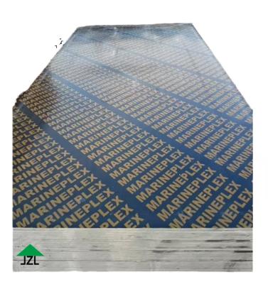 China Eco-friendly 18mm Plywood Veneer Boards Melamine Surface Black Film WBP Glue E1 for Construction Shutting Wood Products for sale