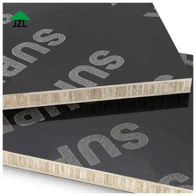 China JZL 16mm Vertical Slats Core Film Faced Plywood Concrete Shuttering Panel Durable Eucalyptus Core WBP Melamine for sale