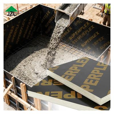 China JZL Anti-Deformation Vertical WBP Formwork Plywood Slats Core Phenolic Black 4x8 Concrete Forming Board for sale