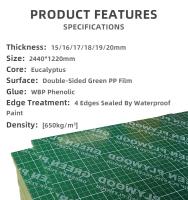 China 18mm Modern Waterproof Formwork Green Pine Core PVC Artificial Veneer Plywood Board First-Class E1 1 Year Warranty Hotel Use for sale