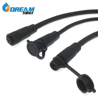 China Factory LED Lighting Power Cable Wiring Lastic Waterproof Electrical Wiring CQC M12 IP68 Connector for sale