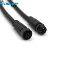 China LED Connector For Lighting Black Waterproof Connector Cable 2/3/4 Pin for sale