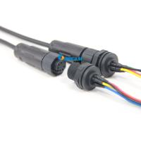 China CQC Waterproof Wire Cable Assembly Connector 5 Cores Black  LED M12 Connector for sale