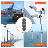 China Pa66 3pin Waterproof Cable Connector Ip68 Male/Female Electrical Connector for Outdoor for sale