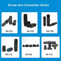 China Pa66 3pin Waterproof Cable Connector Ip68 Male/Female Electrical Connector for Outdoor for sale
