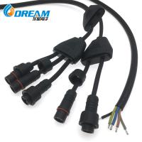 China PA66 Waterproof Connector 3 4 5 Pin Male Female LED Light Connector for Outdoor for sale