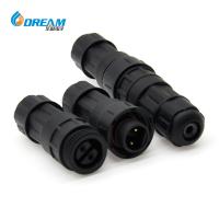 China IP68 Waterproof Connector Screw Male Female Circular 2 3 4 Pin M16 Cable LED Connector for sale