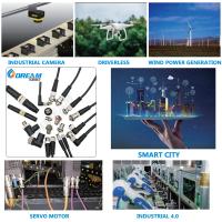 China M Series M12 Industrial Circular Connector Waterproof M12 Male/Female Connectors for sale
