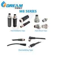 China M5 M8 M12 M23 Connector and Cable Molded Assembly with Panel Mounting Solder Housing for sale