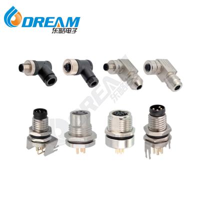China Waterproof M5 4 Pins Male Cable Assembly Connector for Panel Mounting IP66 to 68 for sale