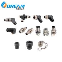 China Waterproof M5 4 Pins Male Cable Assembly Connector for Panel Mounting IP66 to 68 for sale