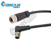 China Waterproof IP66 to 68 M5 A code 4 Pins Male Cable Assembly Connector for sale