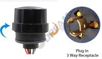 China Outdoor Lights Twist Lock Photo Control Light Sensor Twist-Lock Photocell  For Area Light 3-Prong UL Certif for sale