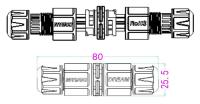 China Custom Logo Ip68 3pin Waterproof Connector 5pin Electrical Cable Connector Waterproof Terminal Block for sale