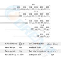 China M15 F Type Cable Conneector Set Parallel IP68 Waterproof Male Female 2/3Core Lighting Accessories for sale