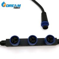 China M15 4 Way IP67 Waterproof Splitter Y Cable 2-Pole Wire 2-Pin Cable For Line Area Indoor/Outdoor LED Light for sale