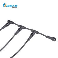 China T type waterproof connectors cables three way 2 3 4 pin waterproof cable for outdoor lighting for sale