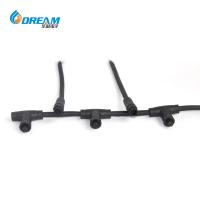 China T type waterproof connectors cables three way 2 3 4 pin waterproof cable for outdoor lighting for sale