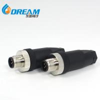 China M12 8 Pin Male Assembly Cable Plug, 180° Straight Male Assemble Type Plug Unshiled IP67 Industrial Sensor Plug Adapter for sale