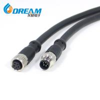 China M8 B Code 5 Pin Male Straight To Female Angled Connector Molded With 2M Cable Un-Shielded M8 Waterproof Connector for sale