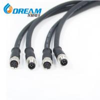 China M8 B Code 5 Pin Male Straight To Female Angled Connector Molded With 2M Cable Un-Shielded M8 Waterproof Connector for sale