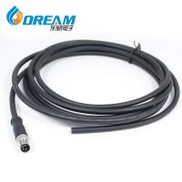 China M8 B Code 5 Pin Male Straight To Female Angled Connector Molded With 2M Cable Un-Shielded M8 Waterproof Connector for sale