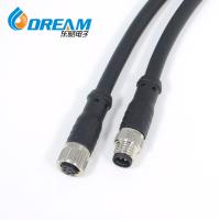 China M8 B Code 5 Pin Male Straight To Female Angled Connector Molded With 2M Cable Un-Shielded M8 Waterproof Connector for sale