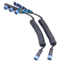 China 2 Way M15 IP67 Waterproof Connector Box 2 Pole Wire And 2-Pin Cable For Installation Projects Outdoor LED Lights In Cable Area for sale