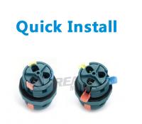 China Small IP68 M20 Straight Type Waterproof Connector TUV High Mechanical Stability Din Adaptor PCB Custom Length 2P 4P Pins PVC PC for sale