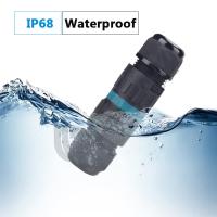 China Small IP68 M20 Straight Type Waterproof Connector TUV High Mechanical Stability Din Adaptor PCB Custom Length 2P 4P Pins PVC PC for sale