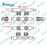 China DTEAM-START 1 to 6 M15 LED street light module standard male female cable splitte for sale