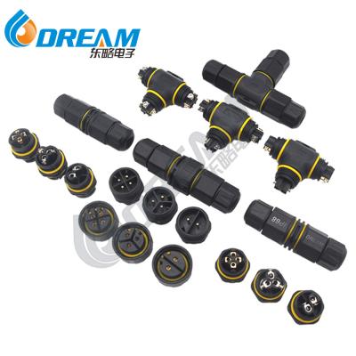 China Outdoor T Type Quick Connect Electrical Cable Waterproof Brass Quick Connector for Power Applications for sale
