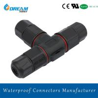 China Quick Pluggable T Distribution Connector 3-Pin Waterproof LED Brass Contact Material Factory Price Power Connectors for sale