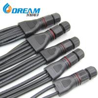 China DREAM START Waterproof 2Pin Y-type Wire Splitter IP67 1 to 2/3/4/5 M19 Screw Locking Cable Connector Plug for LED Light for sale